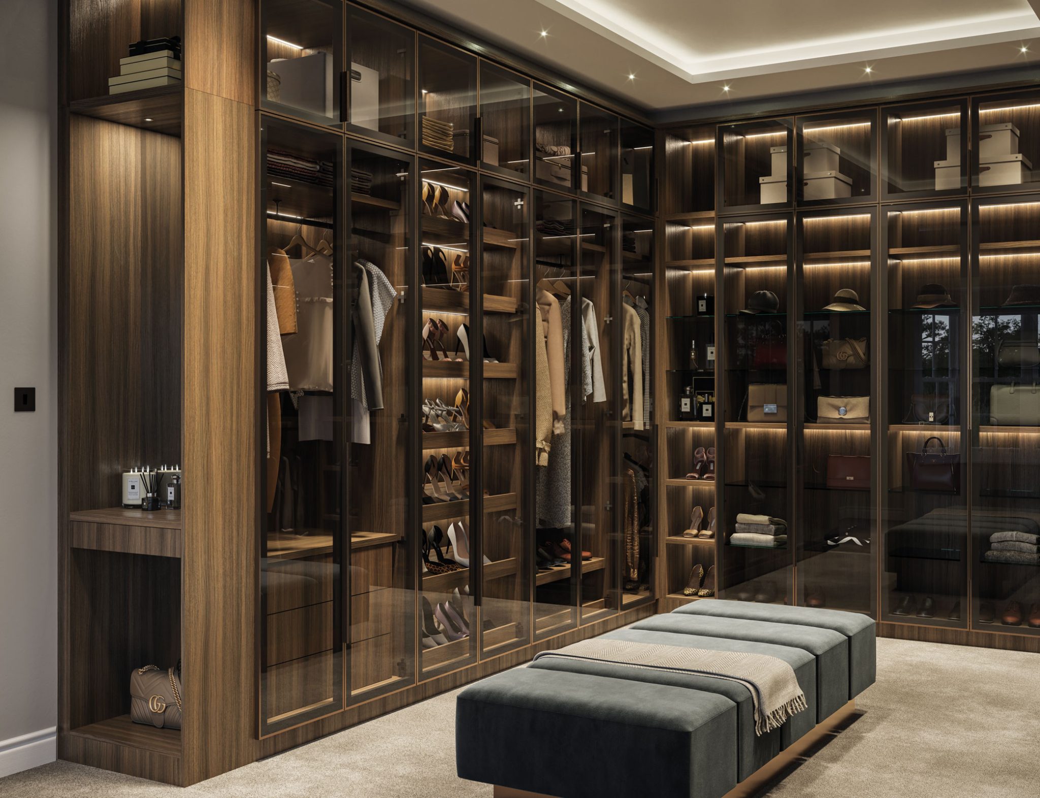 Bespoke Dressing Room with Glass Doors