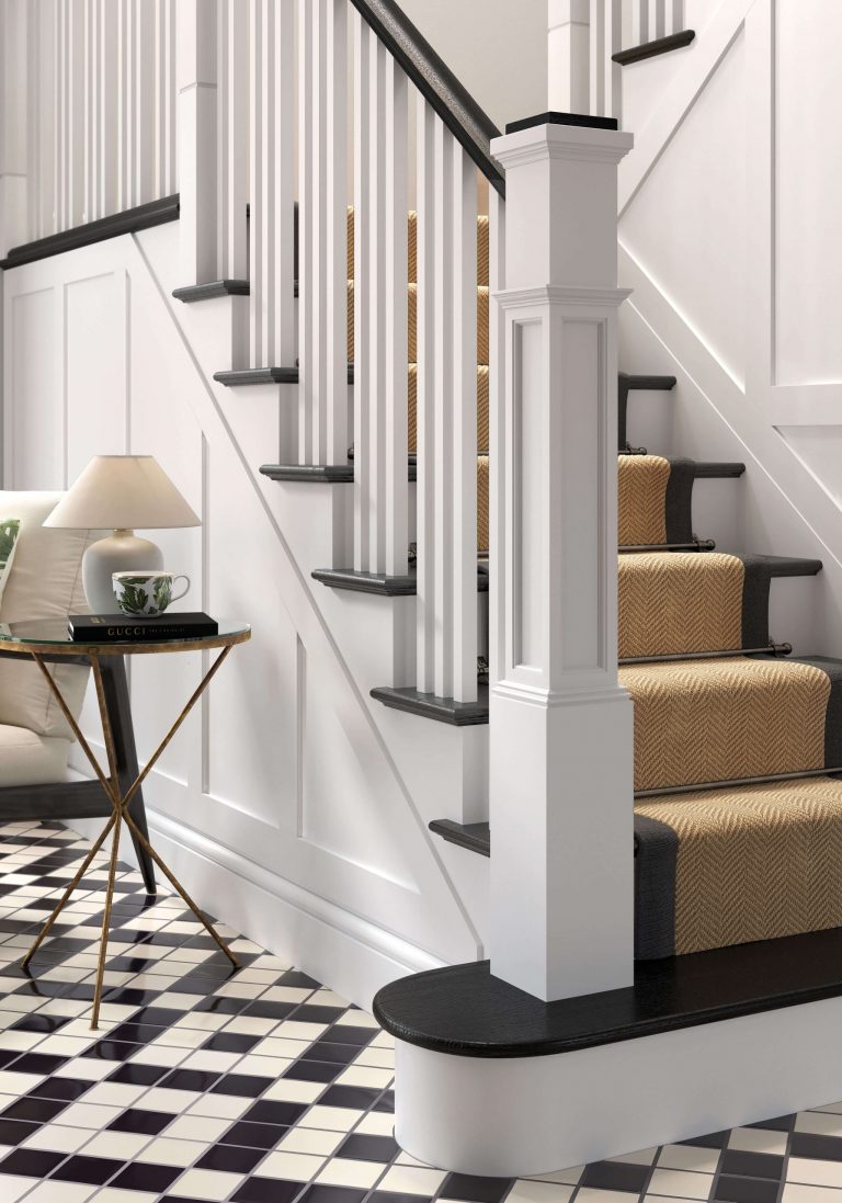 Painted Wooden Staircase | Black & White Staircases | Neville Johnson